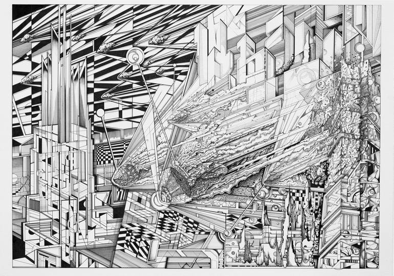 Disintegration Drawing by alex beeston | Saatchi Art