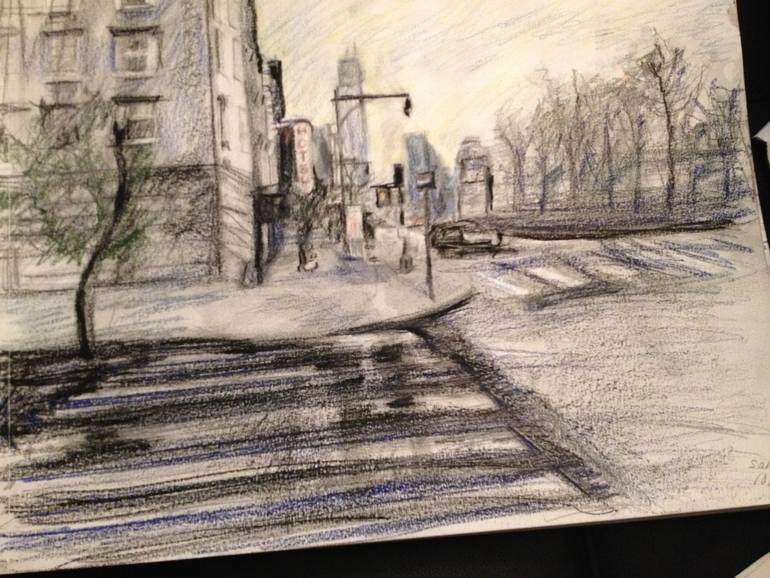 Pier Series, Drawing 2, Christopher & West Sts. Drawing by Susan ...
