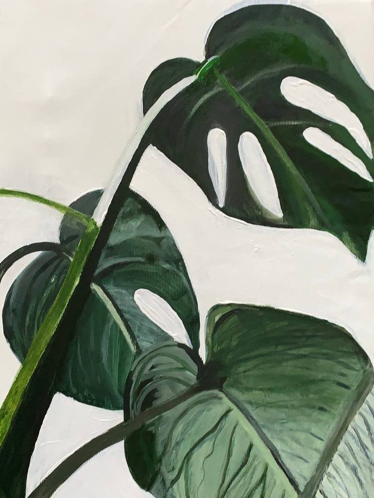 Monstera Painting by Biancamaria Guerresco | Saatchi Art