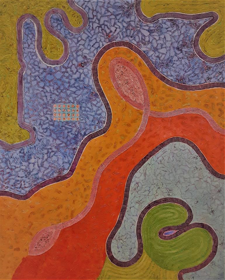 The Great Divide Painting by Said Akhzar | Saatchi Art