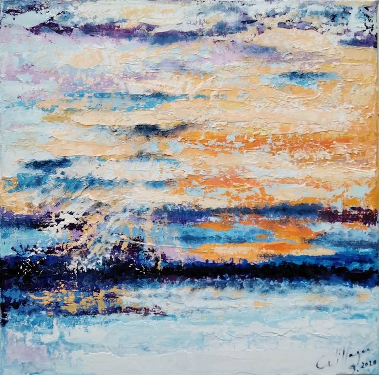 Sunset Painting by Carolina Villagra-Roth | Saatchi Art