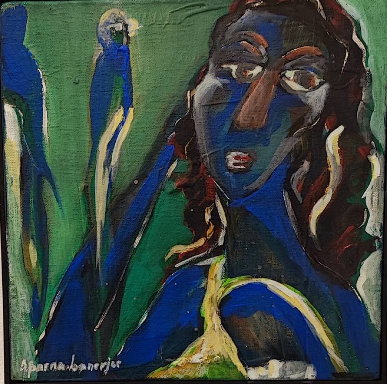 Bird Talk Painting by Aparna Banerjee | Saatchi Art