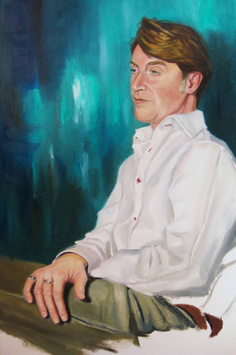 Portrait of Graham Johnston - SOLD Painting by Brian Dennis | Saatchi Art