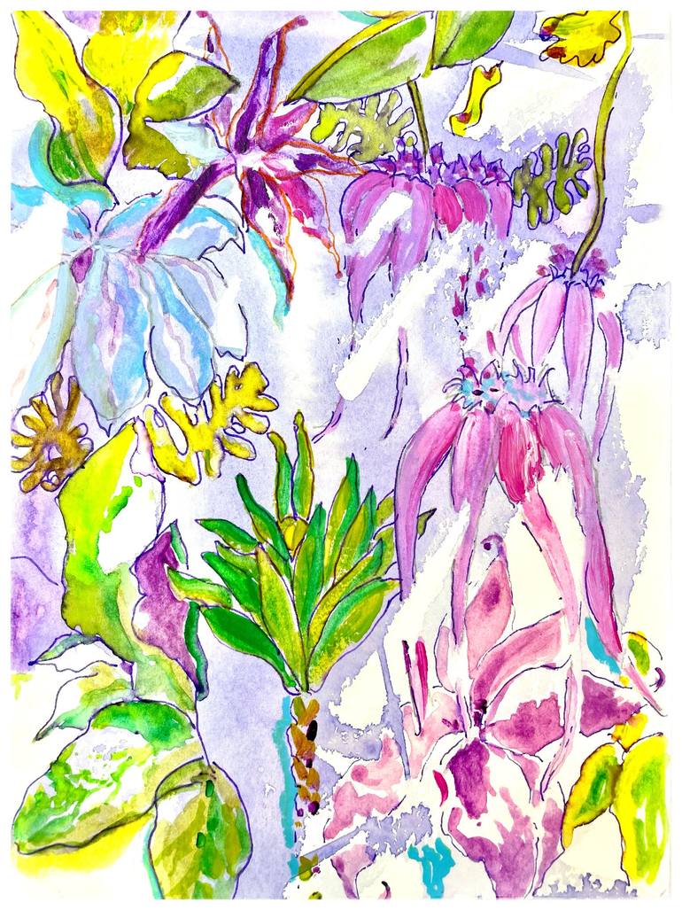 Botanical Garden Study Painting by Kimberly Stein | Saatchi Art