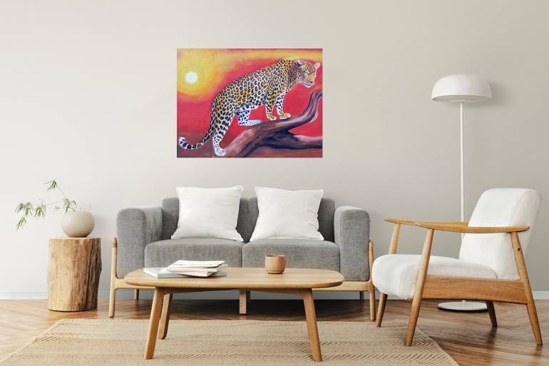 Leopard painting acrylic, Wild animals painting, Leopard Painting by ...