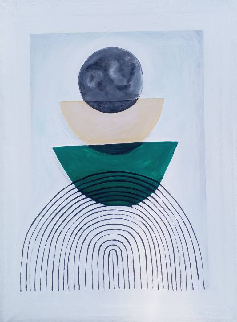 Stacked geometry Painting by Jafeth Moiane | Saatchi Art