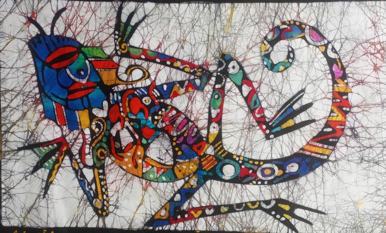 Chameleon of change, Abstract surreal Painting by Jafeth Moiane ...