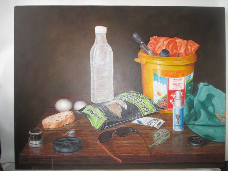 Fisherman table. Painting by Igor Selivanov | Saatchi Art