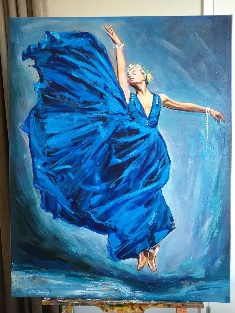 Ballet Dancer Painting by Mehdi Fahraji | Saatchi Art