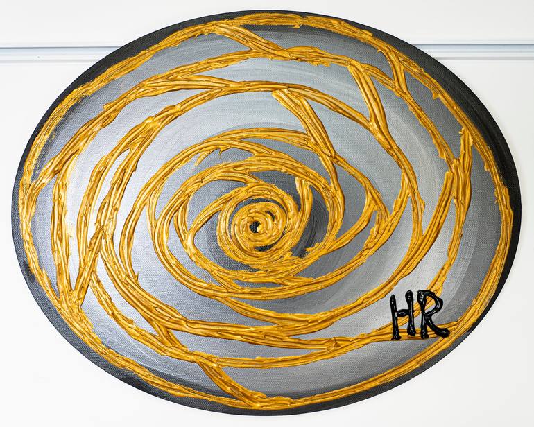The Golden Whirlpool Painting by Hyera Lee | Saatchi Art