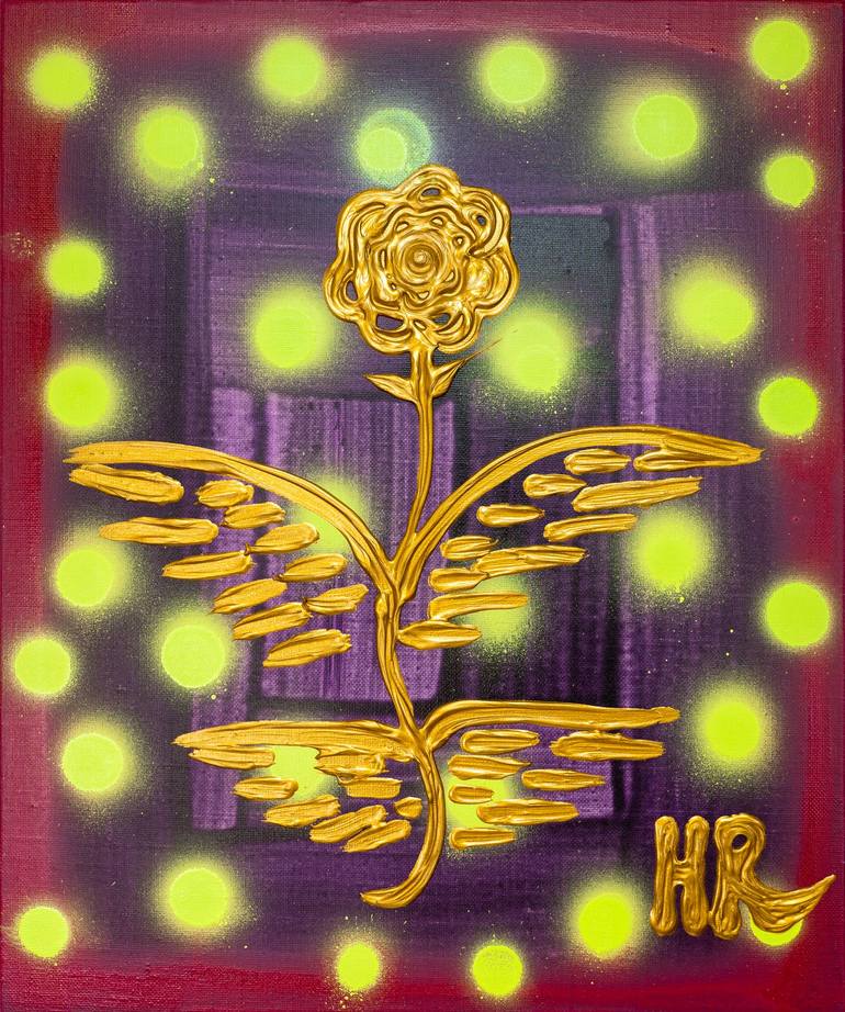 The Rise of the Golden Rose Painting by Hyera Lee | Saatchi Art