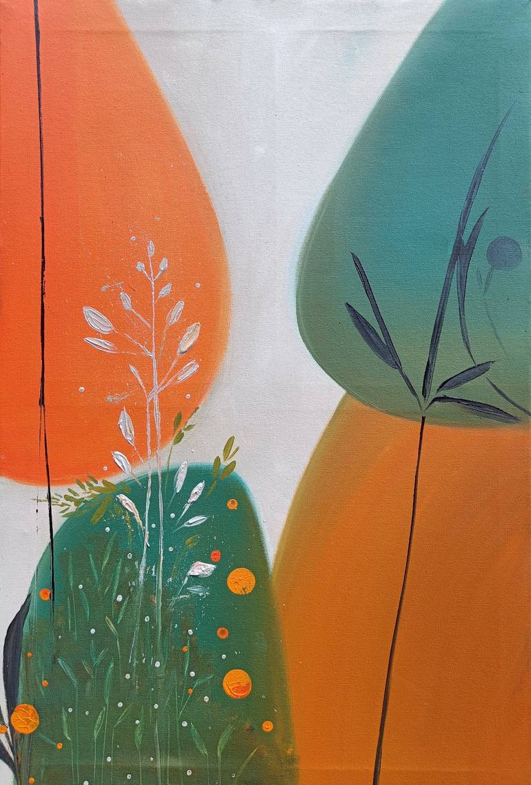 Earthbound Harmony Painting by Anna Rajasekharan | Saatchi Art