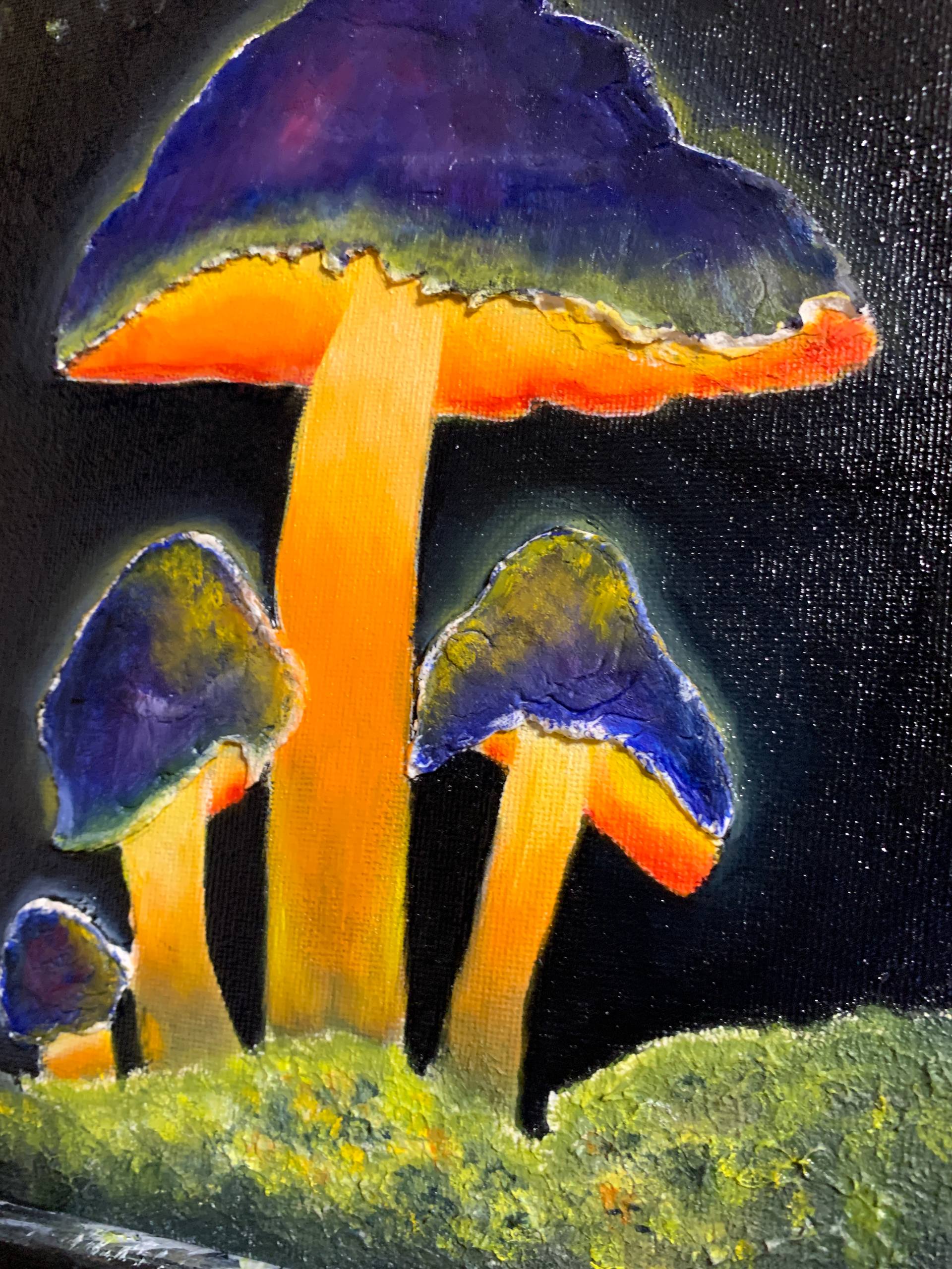 original watercolor mushroom wall decor earth art painting of mushrooms ...
