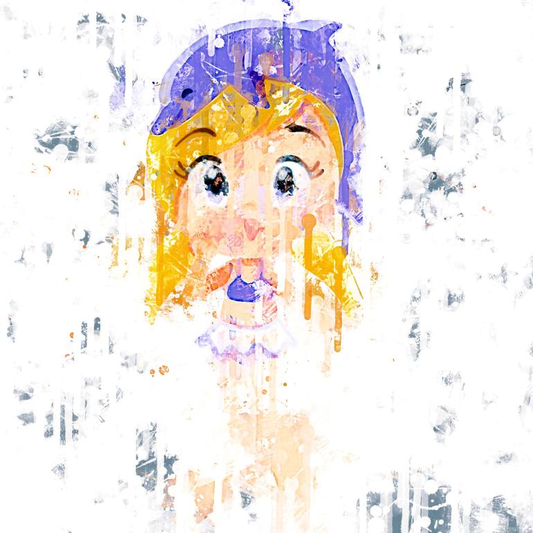 Cartoon Sea Princess Delfi character painting watercolor animation ...