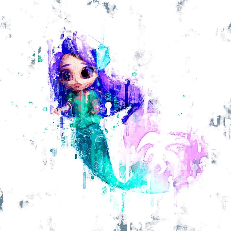 Cartoon Shimmer and Shine Nila character painting watercolor animation ...