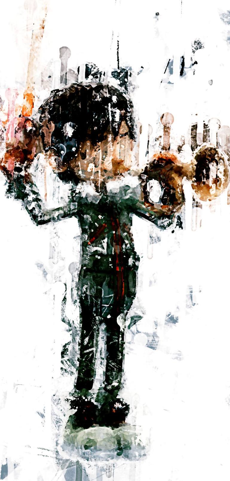 Cartoon Snowtime Movie Character Luc blowing the trumpet character ...