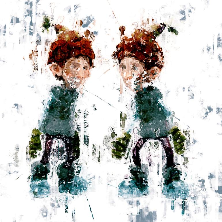Cartoon Snowtime Movie Characters Twins character painting watercolor ...