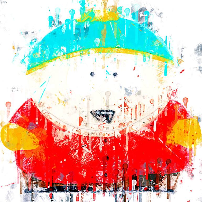 Cartoon South Park Cartman character painting watercolor animation ...