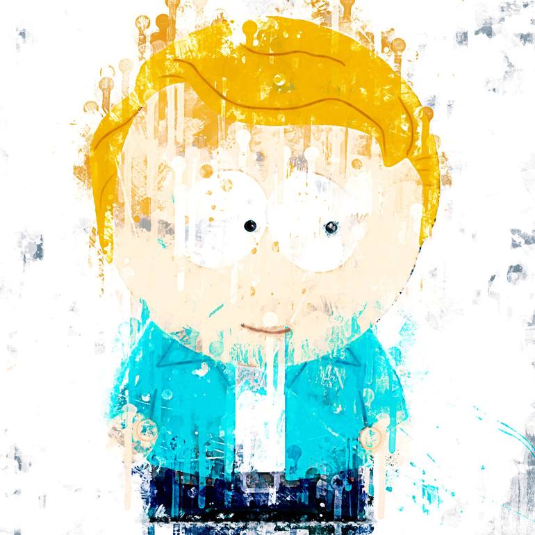 Cartoon South Park Gary Harrison character painting watercolor ...
