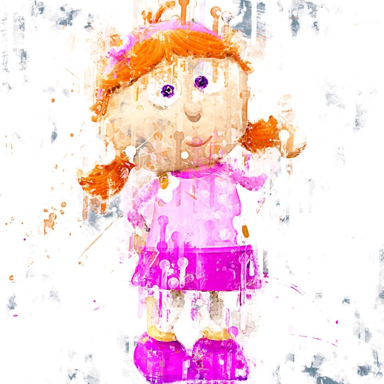 Cartoon Tallulah Waving character painting watercolor animation ...