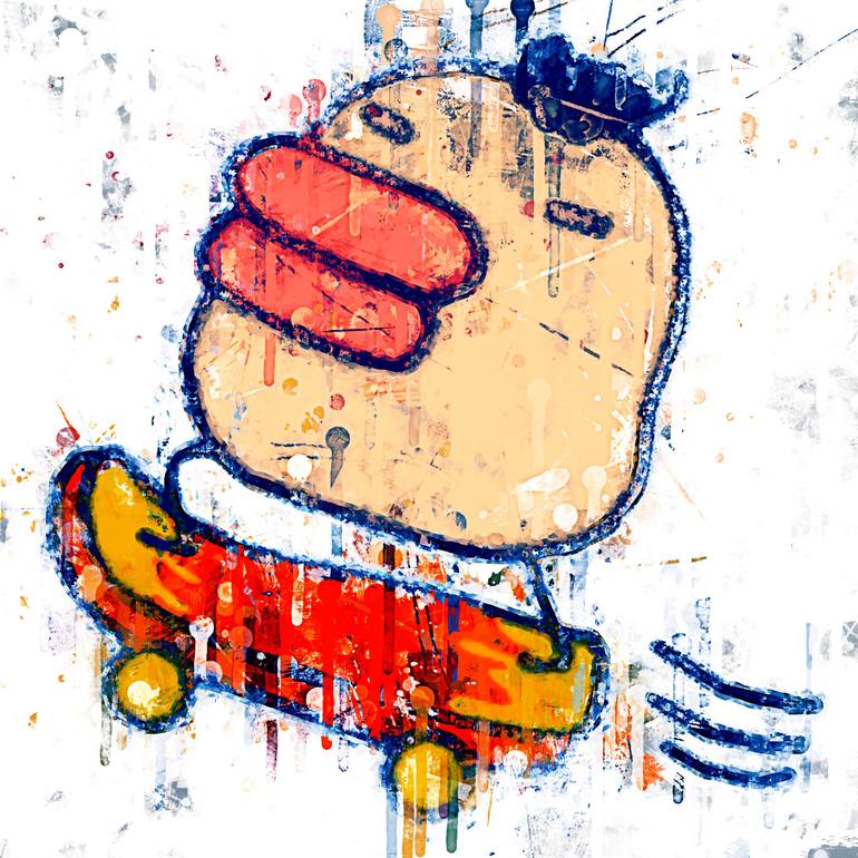 Cartoon Tarakotchi character painting watercolor animation Painting by ...