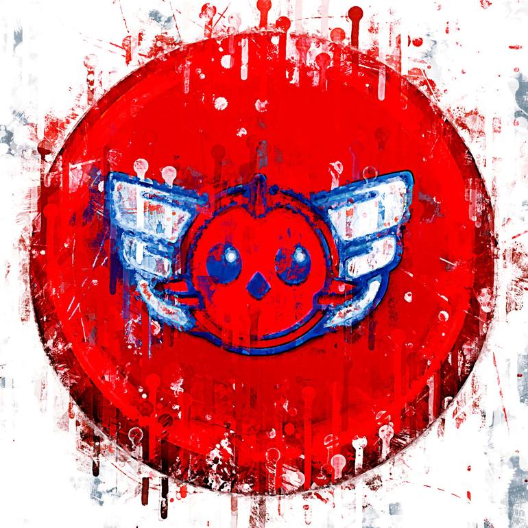 Cartoon Top Wing Red Roundlet character painting watercolor animation ...