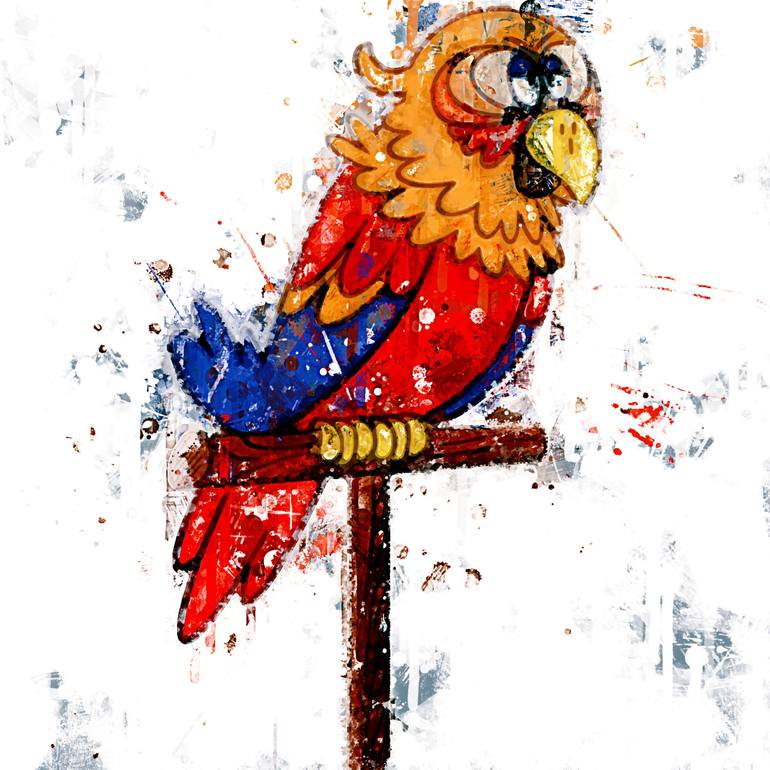 Cartoon The Loud House Character Sergio the Parrot character painting ...