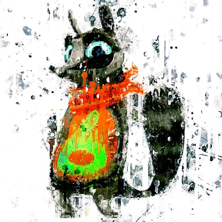 Cartoon The Numtums Number 6 Flinders character painting watercolor ...