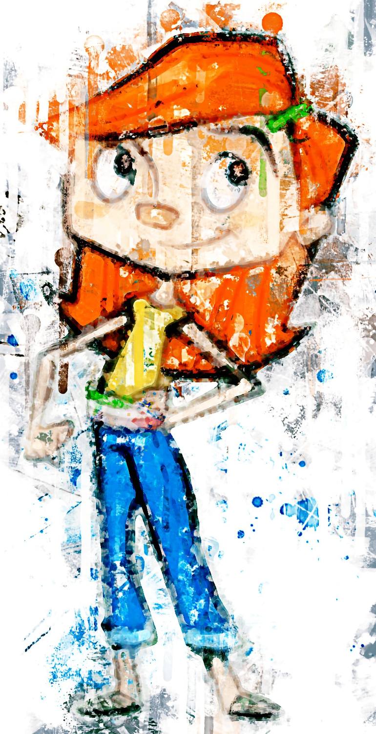 Cartoon The Replacements Riley character painting watercolor animation ...