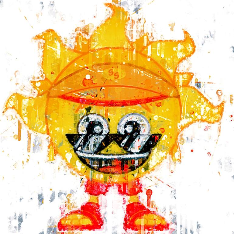 Cartoon The Weatherbies Sammy Sun character painting watercolor ...