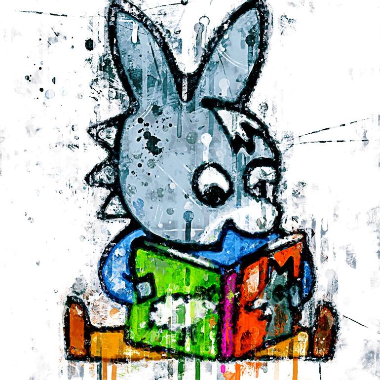 Cartoon Trotro Reading A Book character painting watercolor animation ...