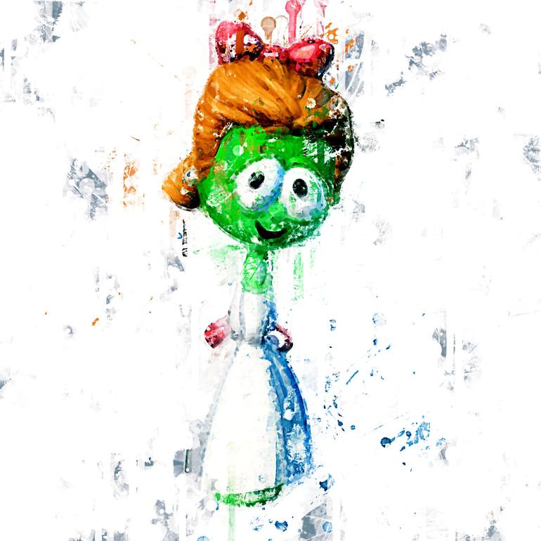 Cartoon VeggieTales Eloise character painting watercolor animation ...
