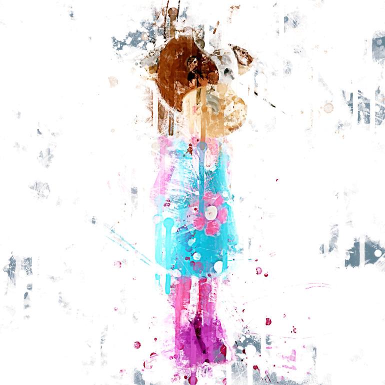 Cartoon Veronica the Cow Figurine character painting watercolor ...