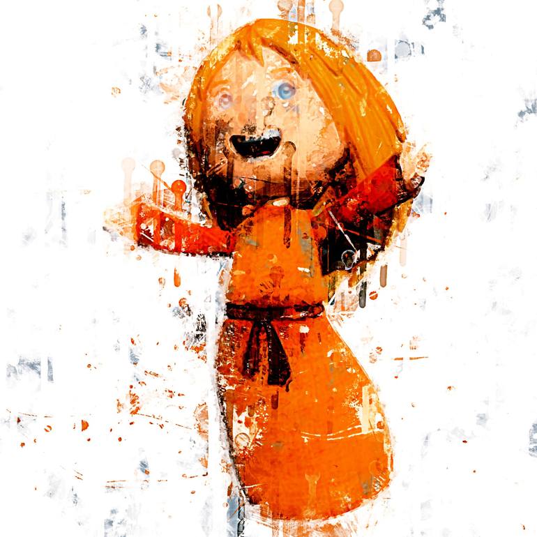 Cartoon Vic the Viking Character Ylvi character painting watercolor ...