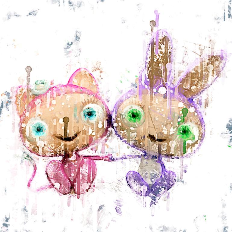 Cartoon Waybuloo De Li and Lau Lau Holding Hands character painting ...