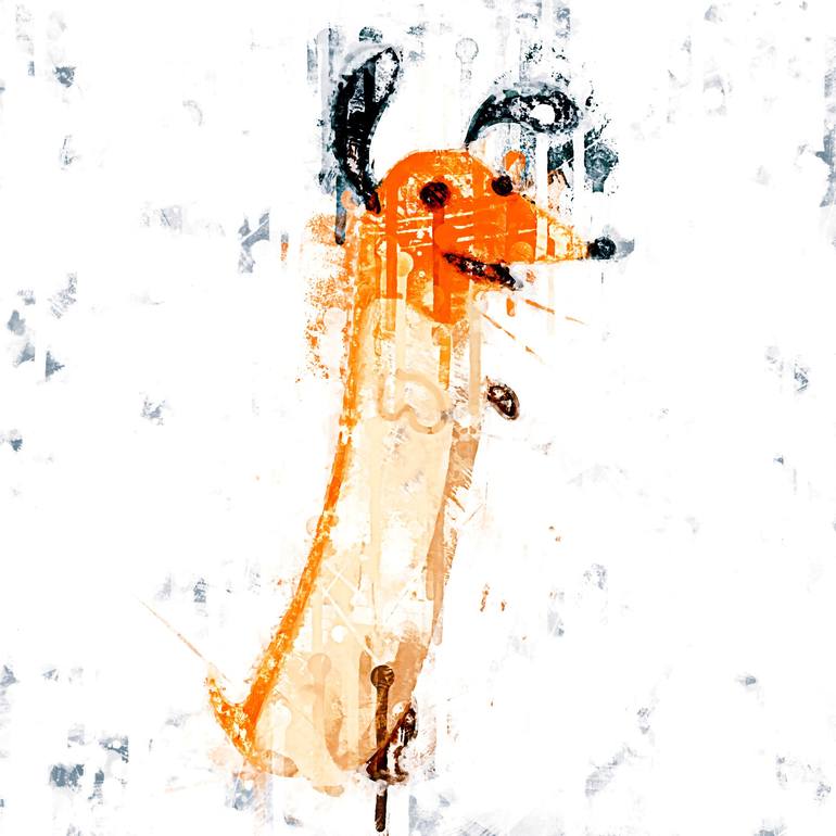 Cartoon Weenie the Dog Oswald Character character painting watercolor ...