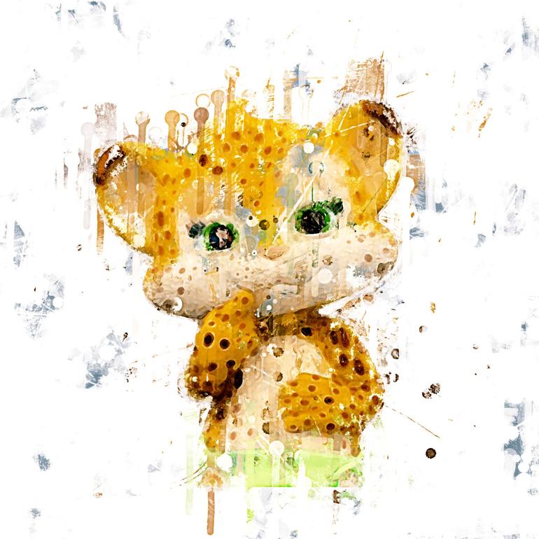 Cartoon Word Party Cute Franny the Cheetah character painting ...