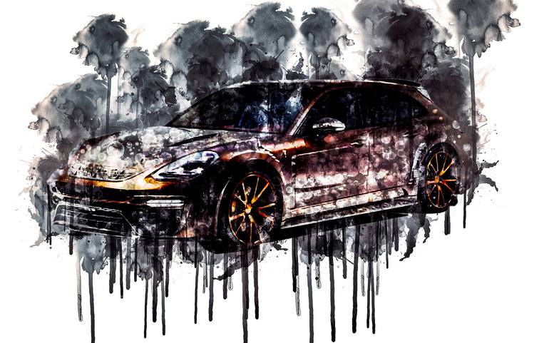 Car 2018 Mansory Porsche Panamera Sport Turismo 1 cars watercolor ...