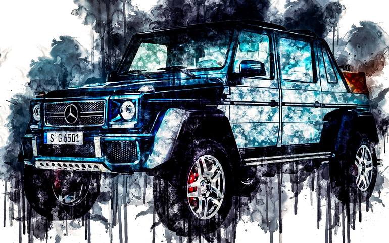 Car 2018 Mercedes Maybach G650 Landaulet 2 1 cars watercolor painting ...