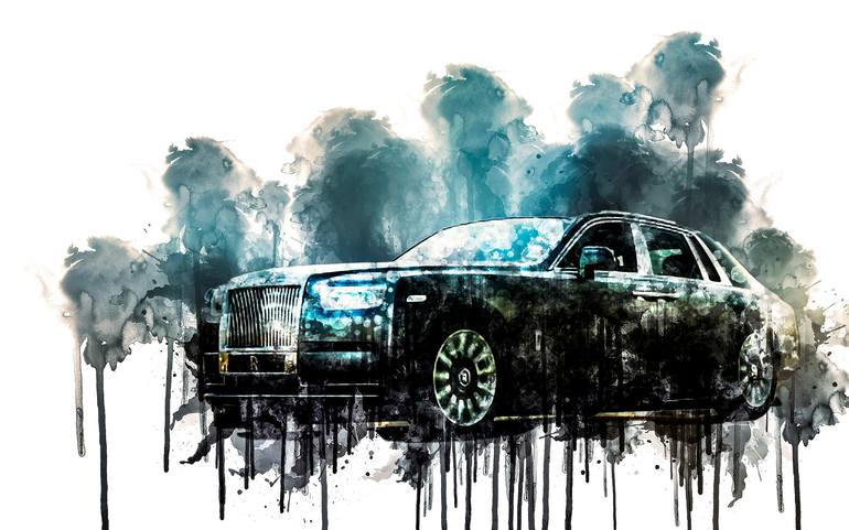 Car 2018 Rolls Royce Phantom The Gentlemans Tourer 1 cars watercolor ...