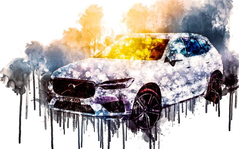 Car 2018 Volvo XC60 T8 Inscription 2 1 cars watercolor painting ...