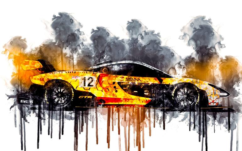 Car 2019 McLaren Senna GTR Concept 3 1 cars watercolor painting ...