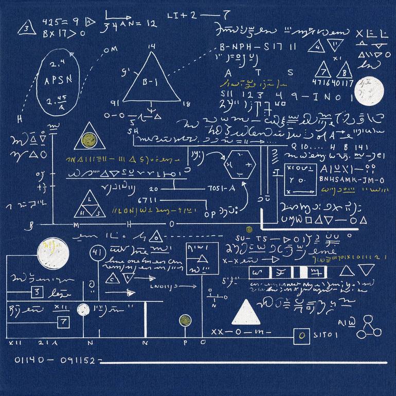 Schematics Painting by David Lone Bear Sanipass | Saatchi Art