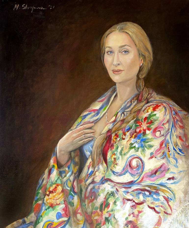 Auto-portrait Painting by Marina Shirjaeva | Saatchi Art