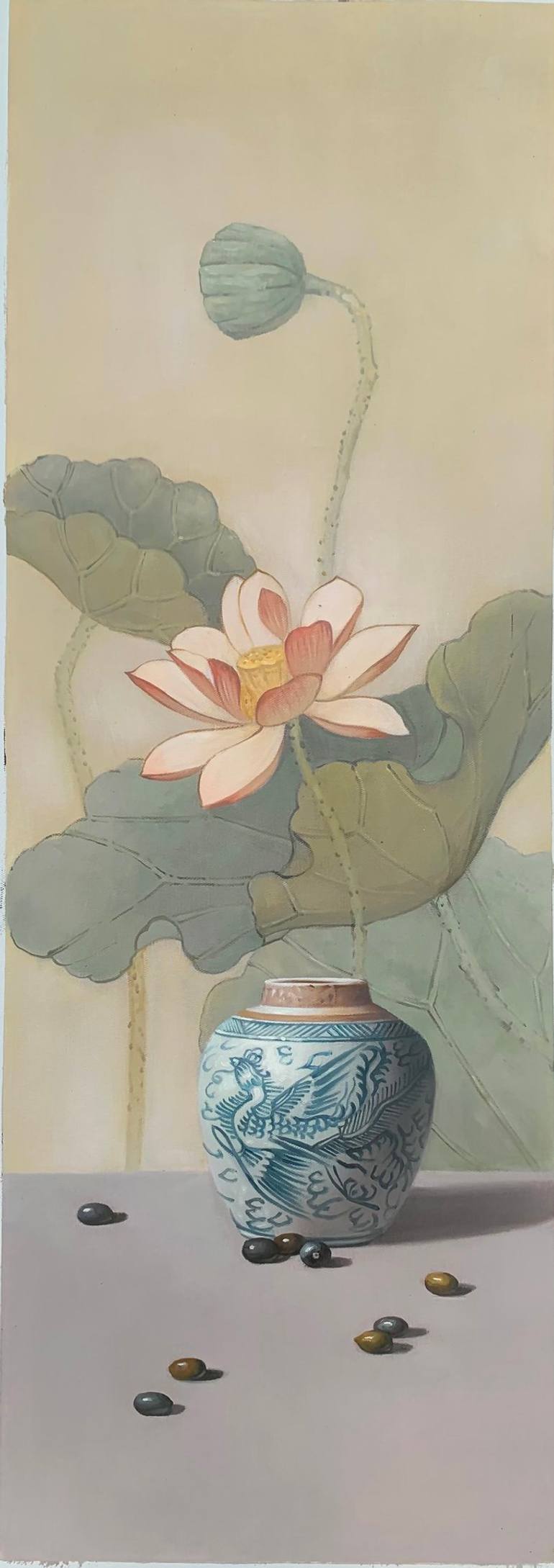 Still life: Chinese China with fruit t164 Painting by kunlong wang ...