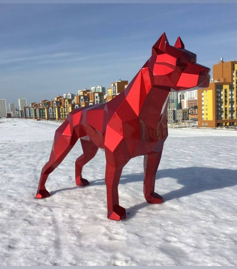 Pitbull Sculpture by Andrew Kazantsev | Saatchi Art