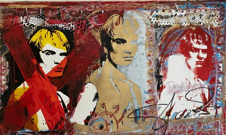 Sting Tryptic Painting by stephen joester | Saatchi Art
