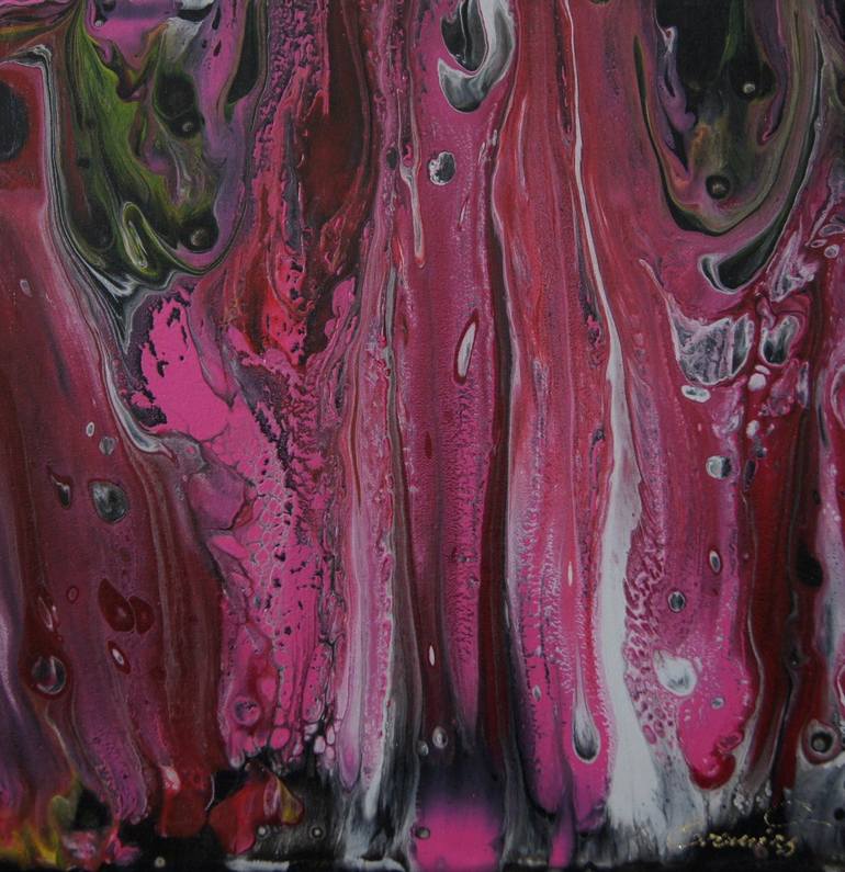 Pink Slit Drawing by Olga Gerasimova | Saatchi Art