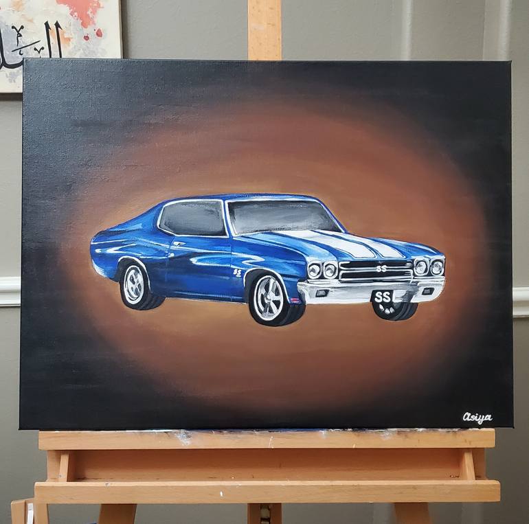 1969 Chevy Chevelle Painting by Asiya Nouretdinova | Saatchi Art