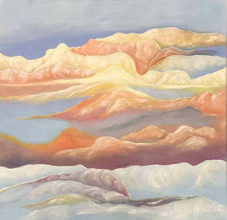 Marshmallow sky Painting by Alla Boiko | Saatchi Art